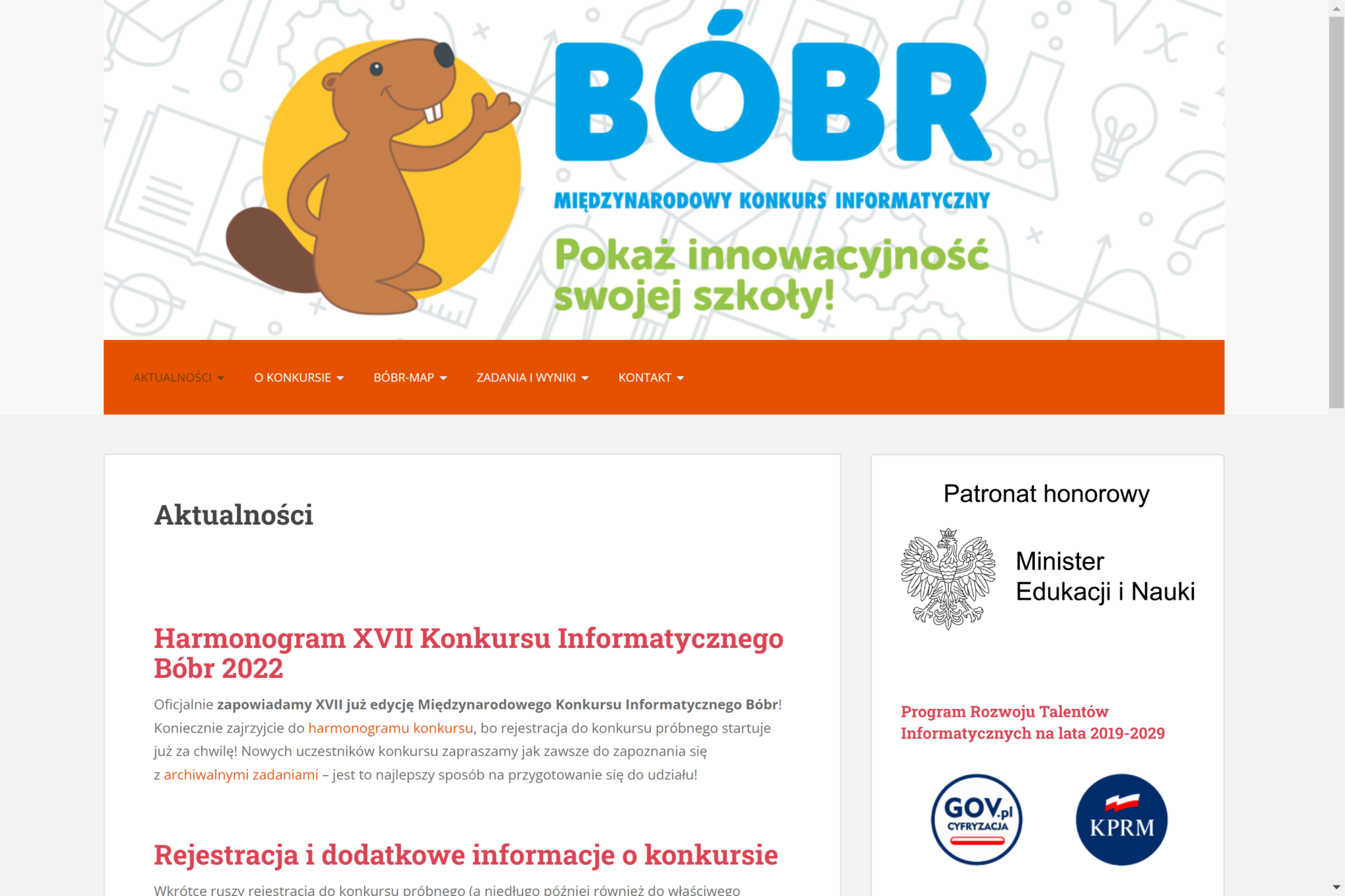 Startuje XVII konkurs BÓBR – Maciej M. Sysło